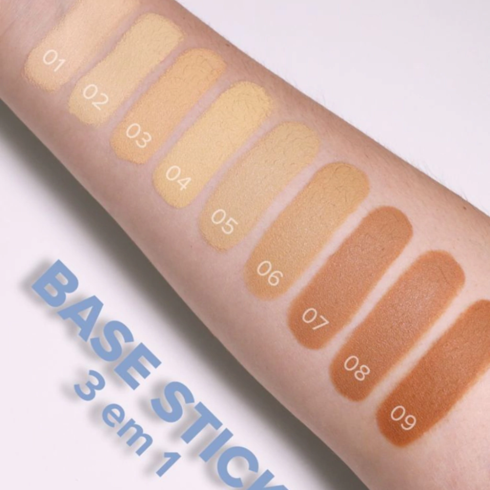 Base Stick 3 em 1 Corretivo, Contorno e Base - Miss Lary - Seraphina Make