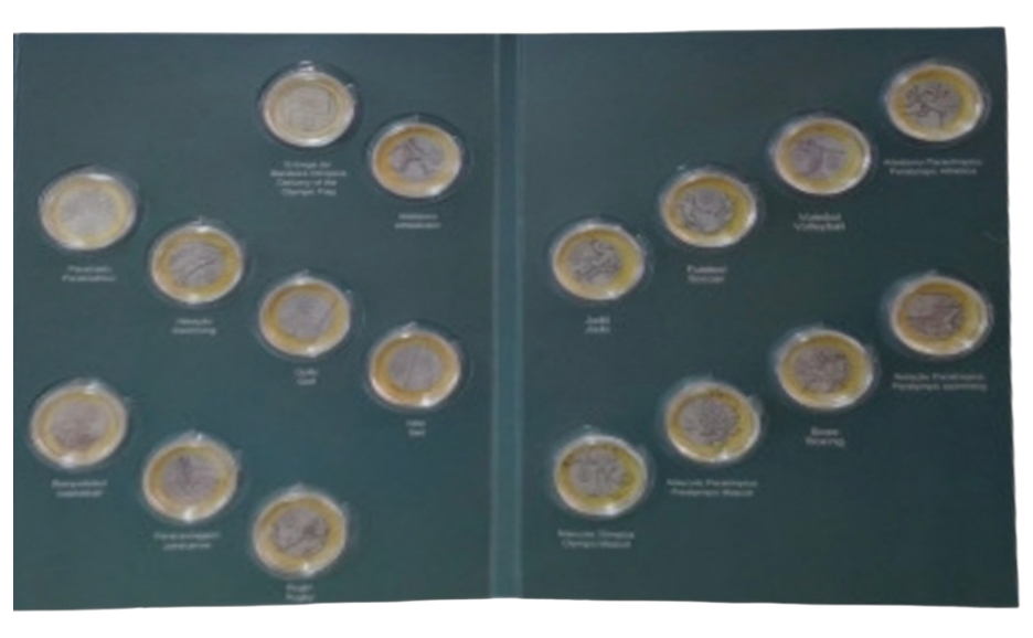 Álbum para Moedas Olímpicas Rio 2016 Com Capsulas em Acrílico ...