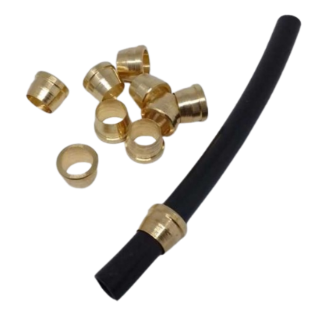 Kit Insert + Anilha Para Tubo Nylon Ou Pu 6mm C/ 10 - NEW FREIOS