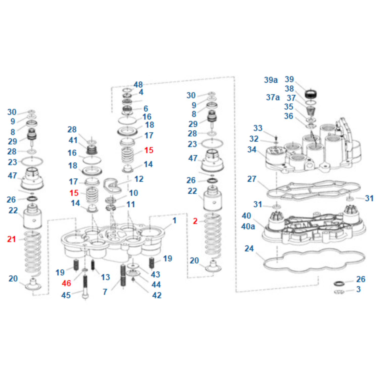 Reparo Molas Válvula 6 Vias Original Knorr II36008 II37680 - NEW FREIOS