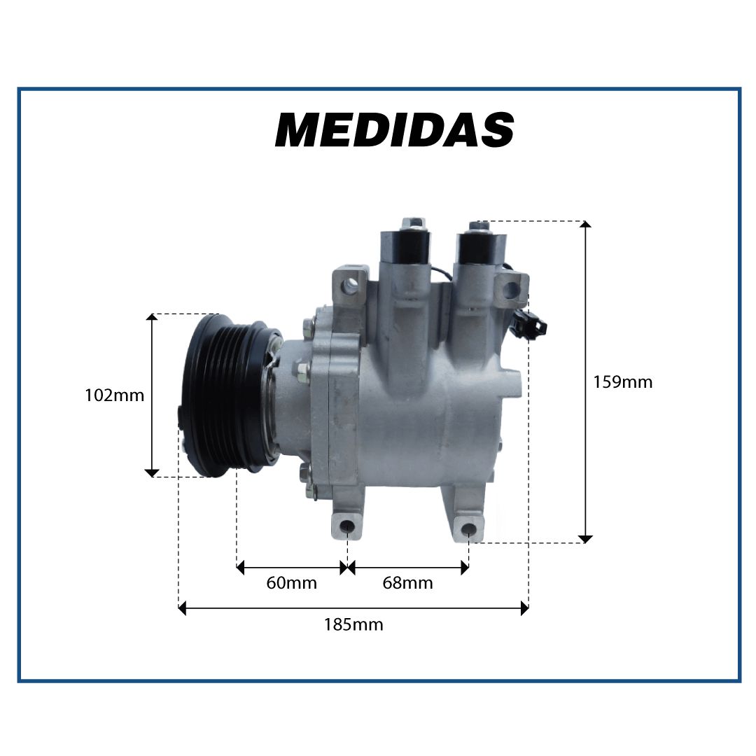 COMPRESSOR DE AR JAC J3 2011 2012 2013 2014 2015 2016 2017 - Surplus Air