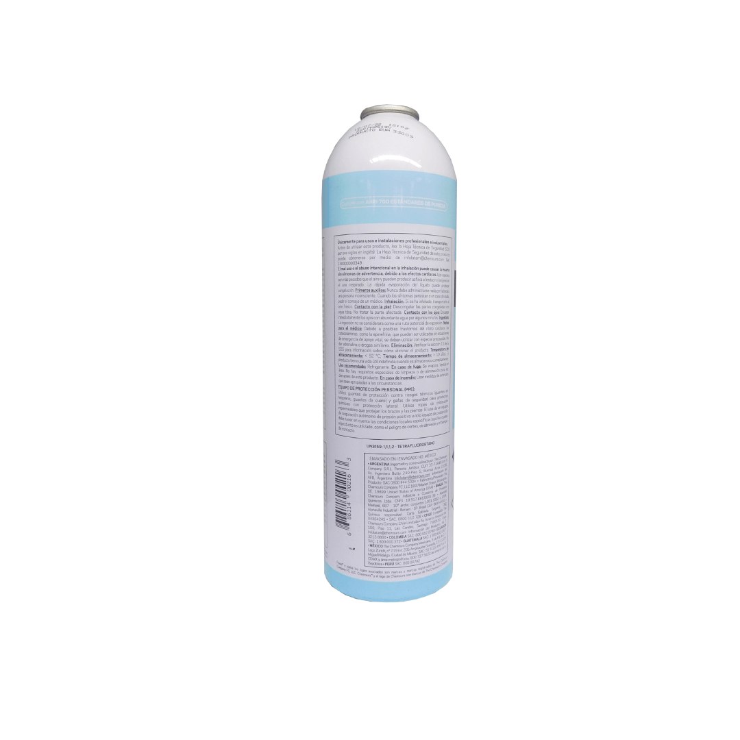 GARRAFA 1KG GÁS REFRIGERANTE CHEMOURS DUPONT FREON R134A - Surplus Air