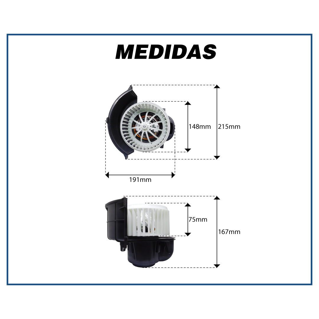 MOTOR VENTILADOR AR AMAROK AUDI Q7 TOUAREG CAYENNE PORSCHE - Surplus Air