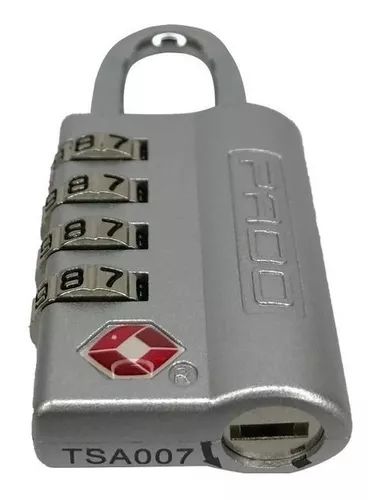 Cadeado Pado Sm Executive Tsa 4 Segredos Prata Mala Viagem - KEYCASA