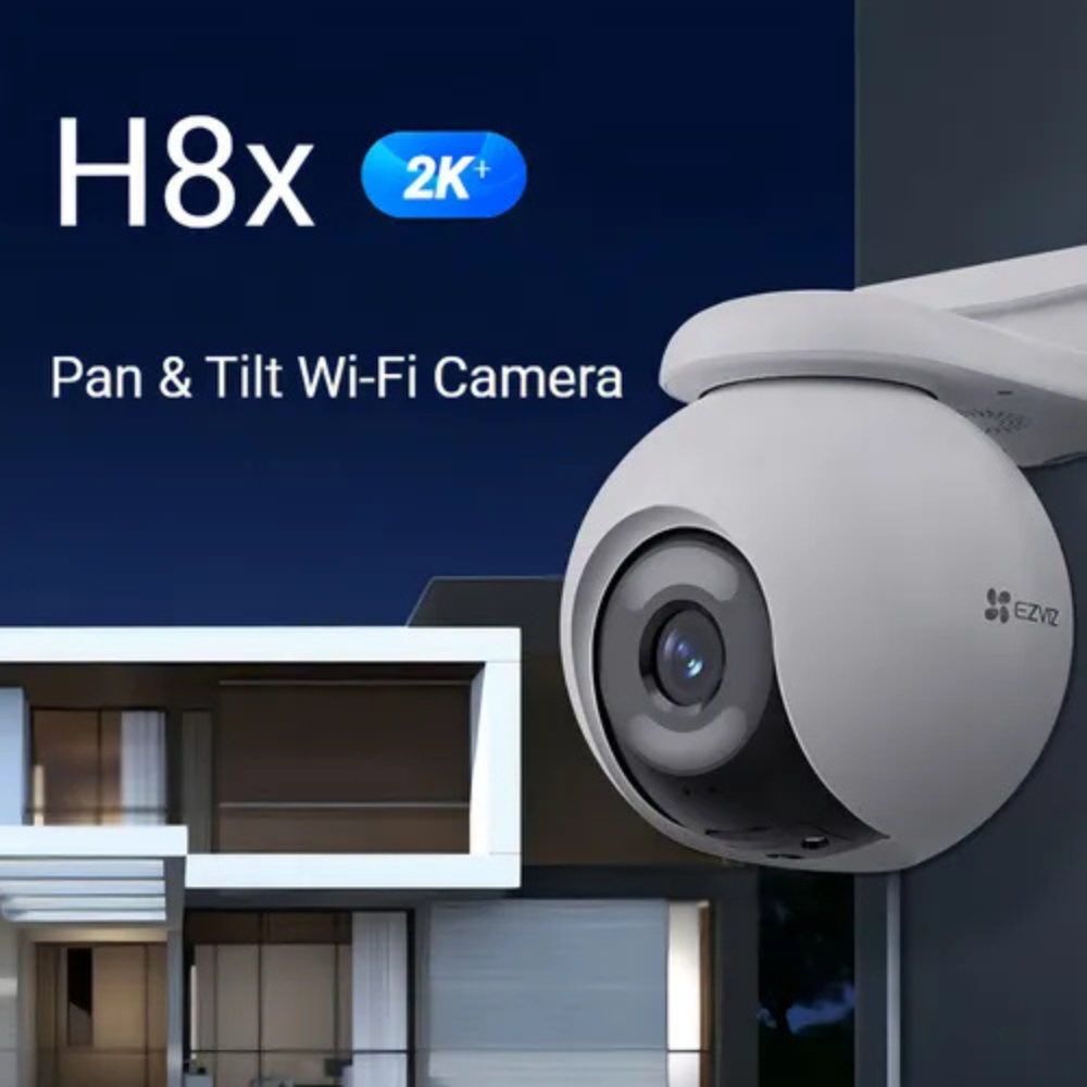 Câmera Externa Wi-Fi Ezviz CS-H8X 2K | Visão 360° Panorâmica - KEYCASA