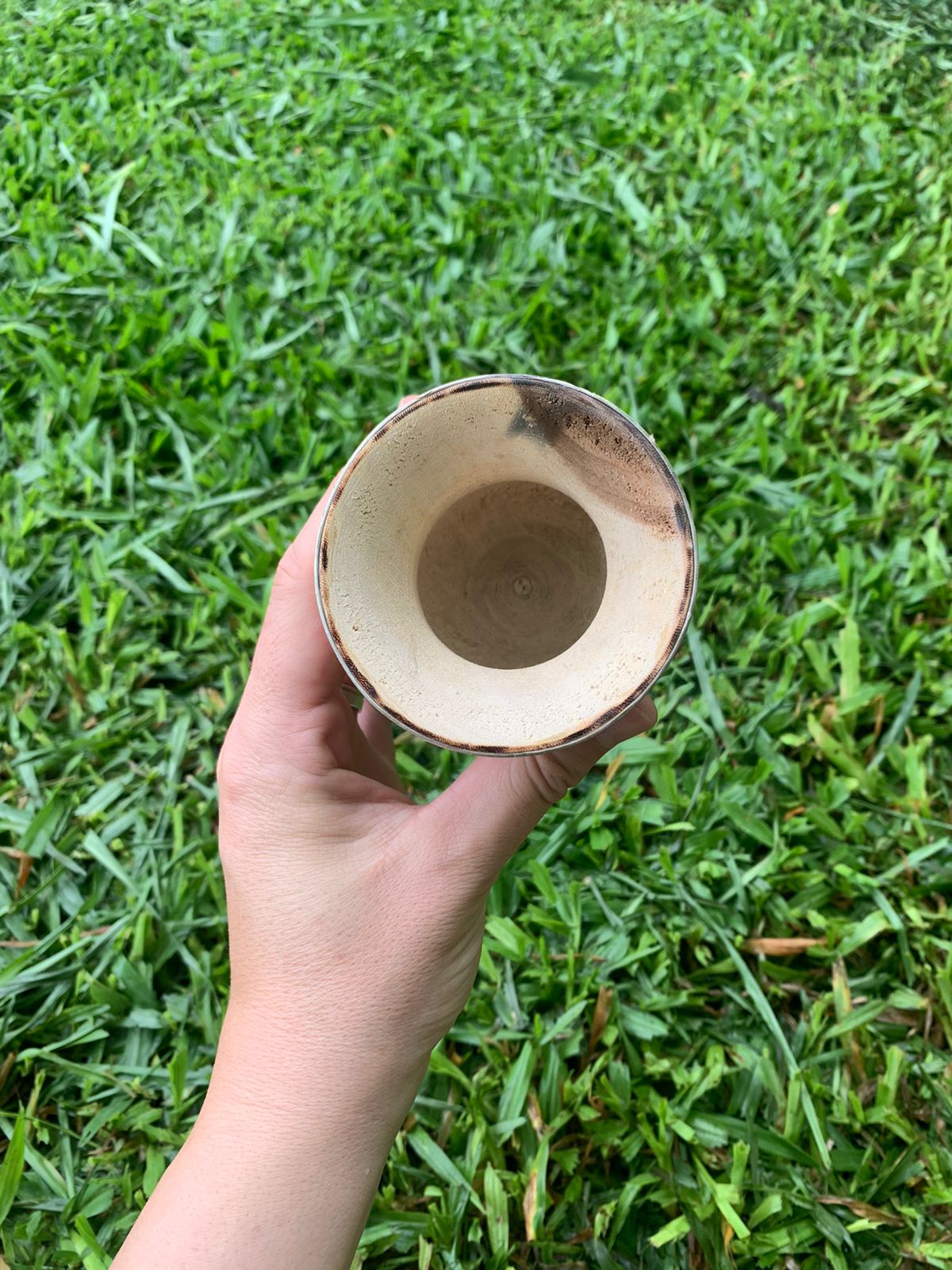 Cuia de Madeira com Virola em Alpaca - MA02 - Mundo do Mate