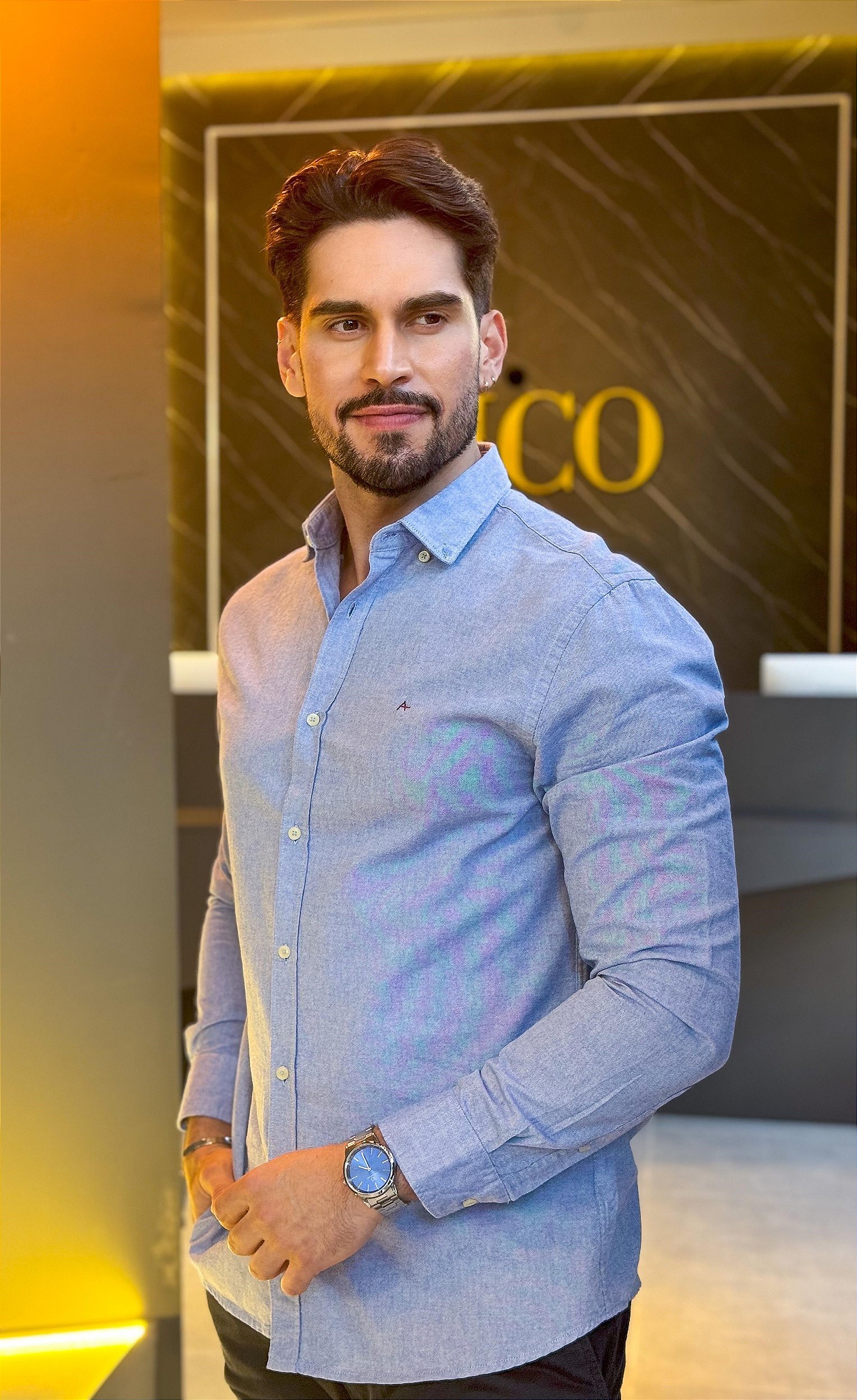 CAMISA ARAMIS SLIM OXFORD BUTTON DOWN ROYAL - USE RICO | Moda Masculina