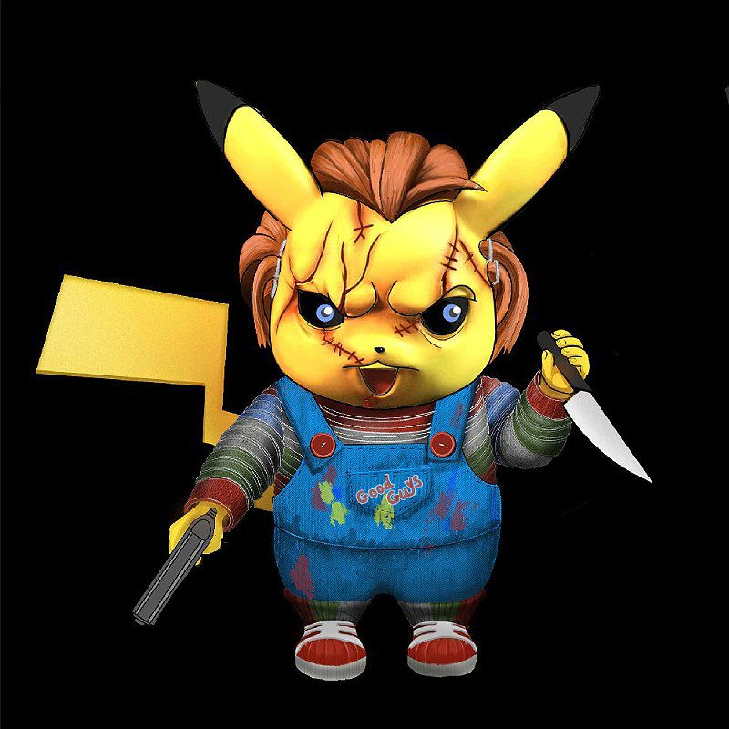 Pikachu Versão Chucky Brinquedo Assassino Figure Pokémon - Cubo Nerd ...