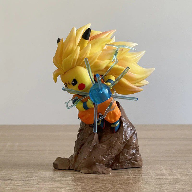 Pikachu Versão Goku SSJ3 Dragon Ball Figure Pokémon - Cubo Nerd - O ...