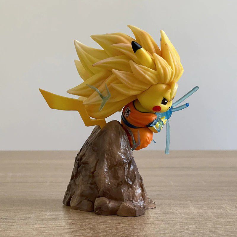 Pikachu Versão Goku SSJ3 Dragon Ball Figure Pokémon - Cubo Nerd - O ...
