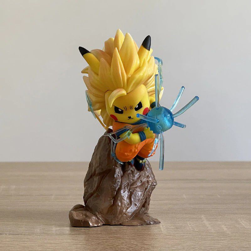 Pikachu Versão Goku SSJ3 Dragon Ball Figure Pokémon - Cubo Nerd - O ...