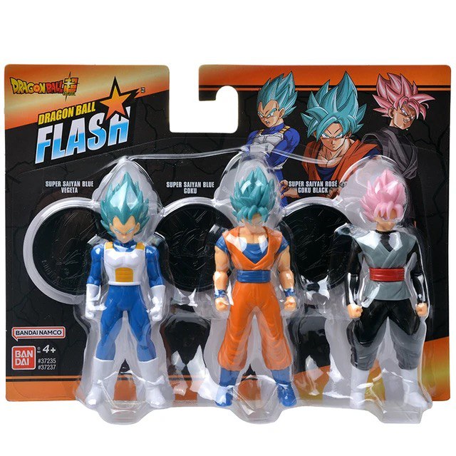 Pack 3 Figures Dragon Ball Flash - Original Bandai - Cubo Nerd - O ...