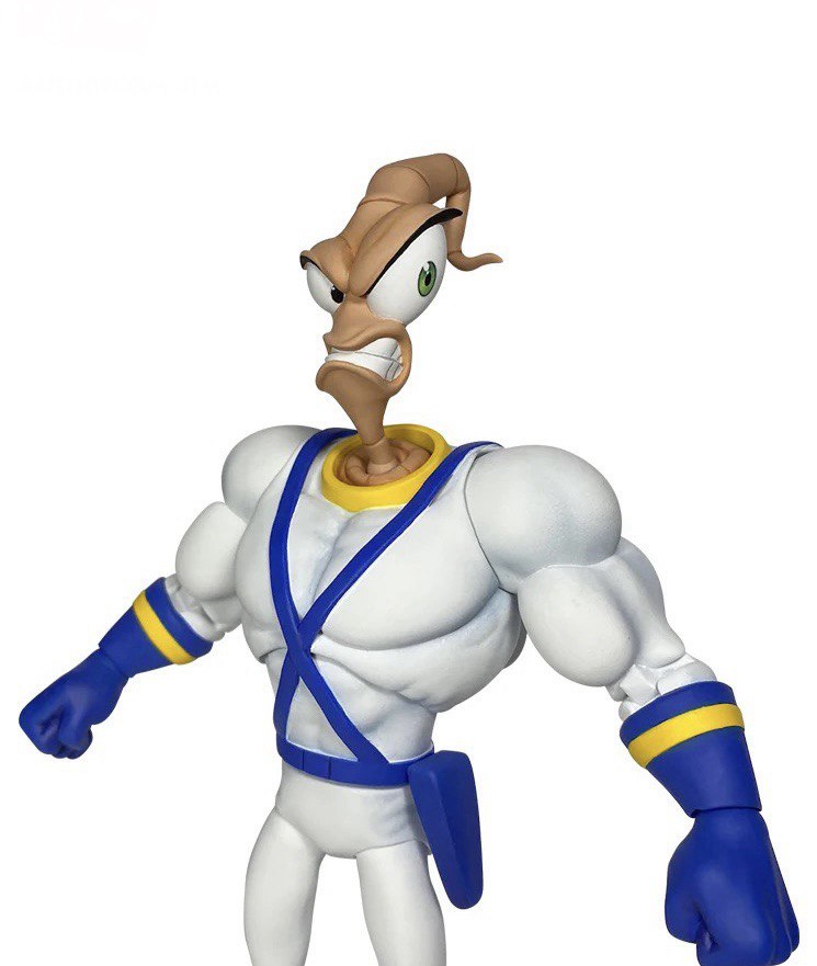 Action Figure Earthworm Jim With Snott - Original PDNA Toys - Cubo Nerd ...
