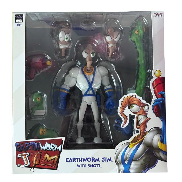 Action Figure Earthworm Jim With Snott - Original PDNA Toys - Cubo Nerd ...