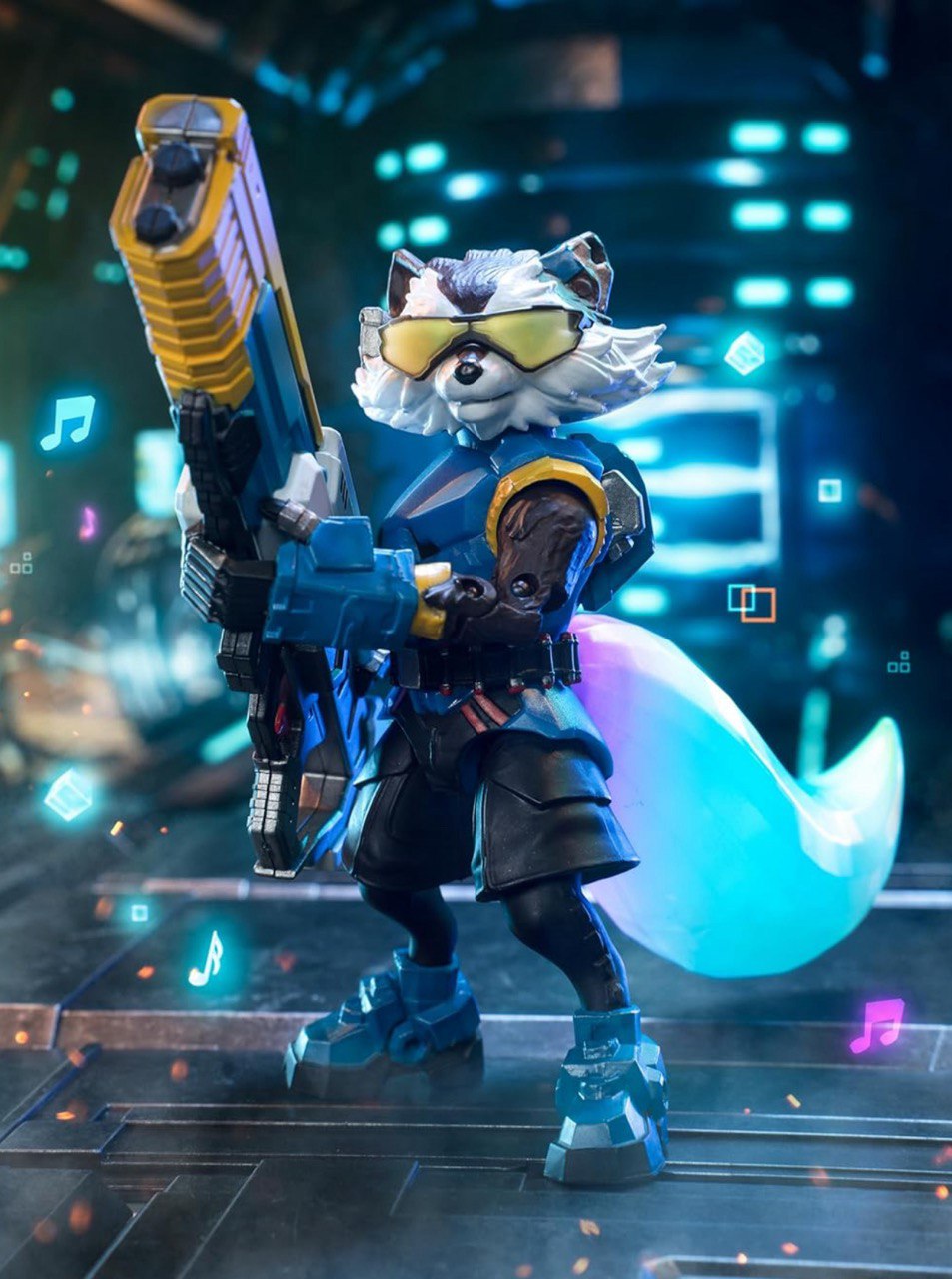 Action Figure Rocket Raccoon Gamer Verse Marvel - Original ZD Toys ...