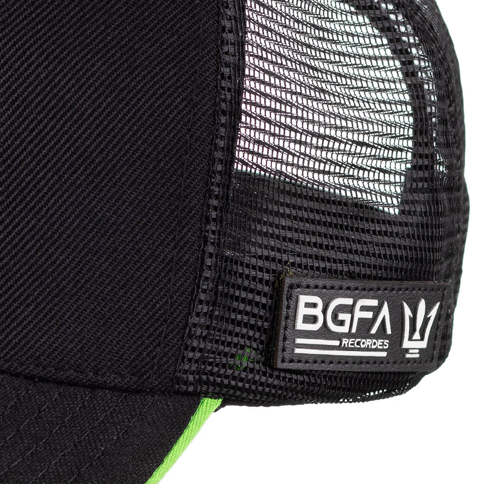 Boné BGFA MOD. 01 Preto e Verde Trucker 6 gomos - BGFA Recordes