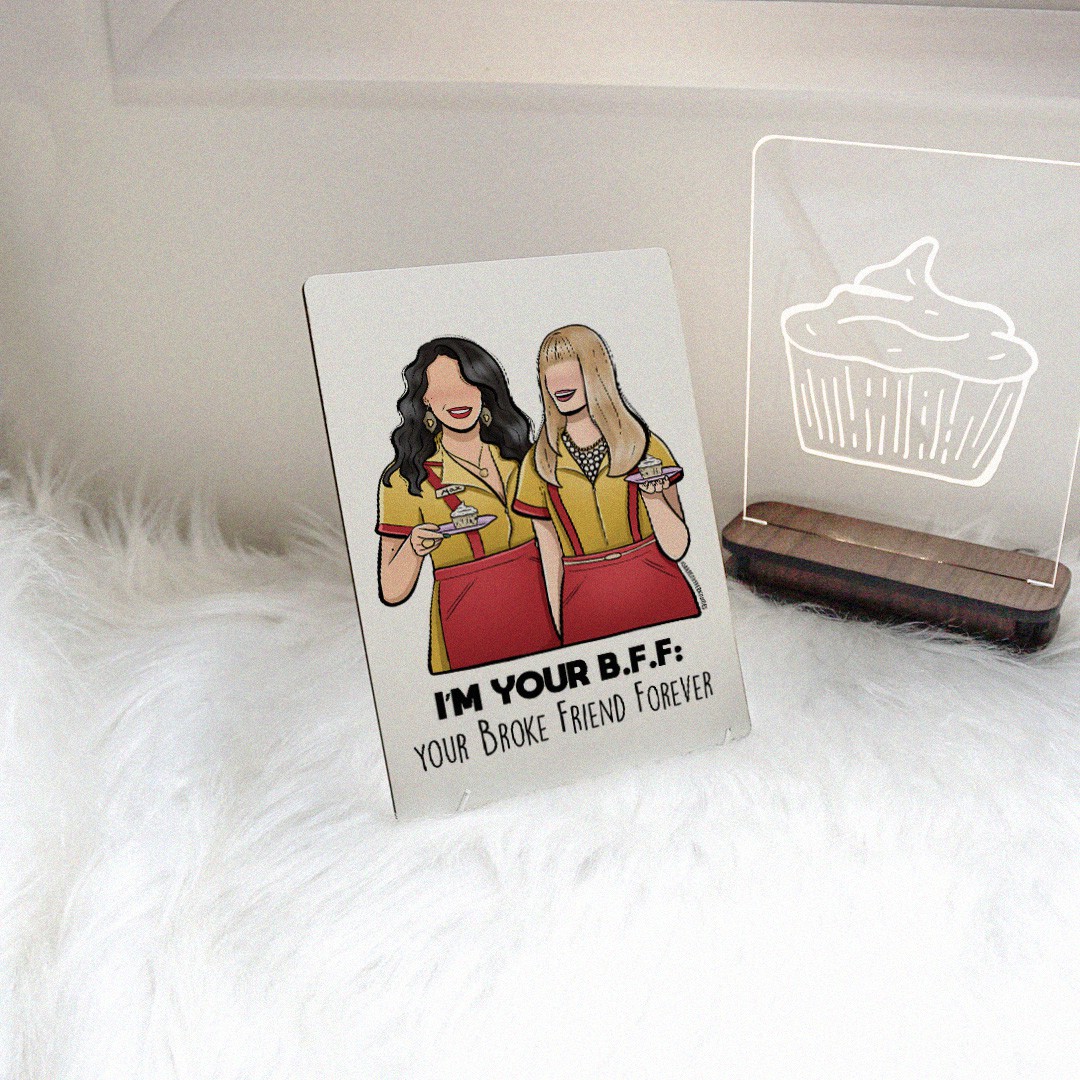 Quadro 2 Broke Girls - Art Gaby Fernandes