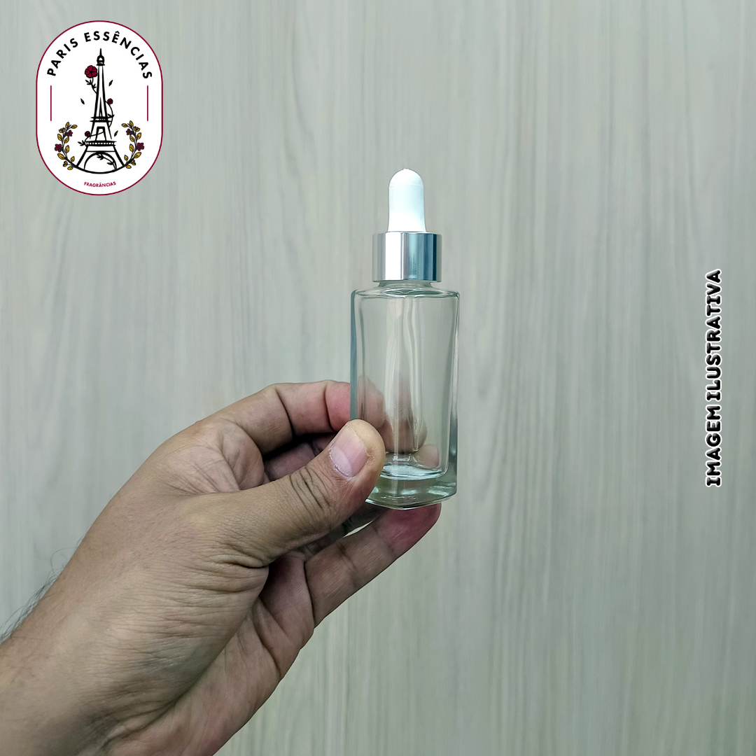 Frasco de Vidro 30ml C/ Bulbo e Cânula (Un) - Paris Essencias
