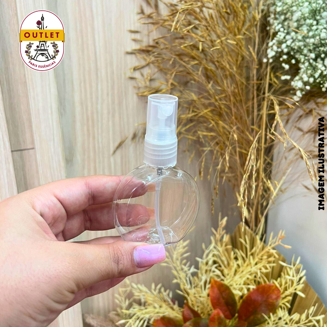 Frasco Pet 50ml Flora c/ Válvula Spray Natural - 50UND - Paris Essencias