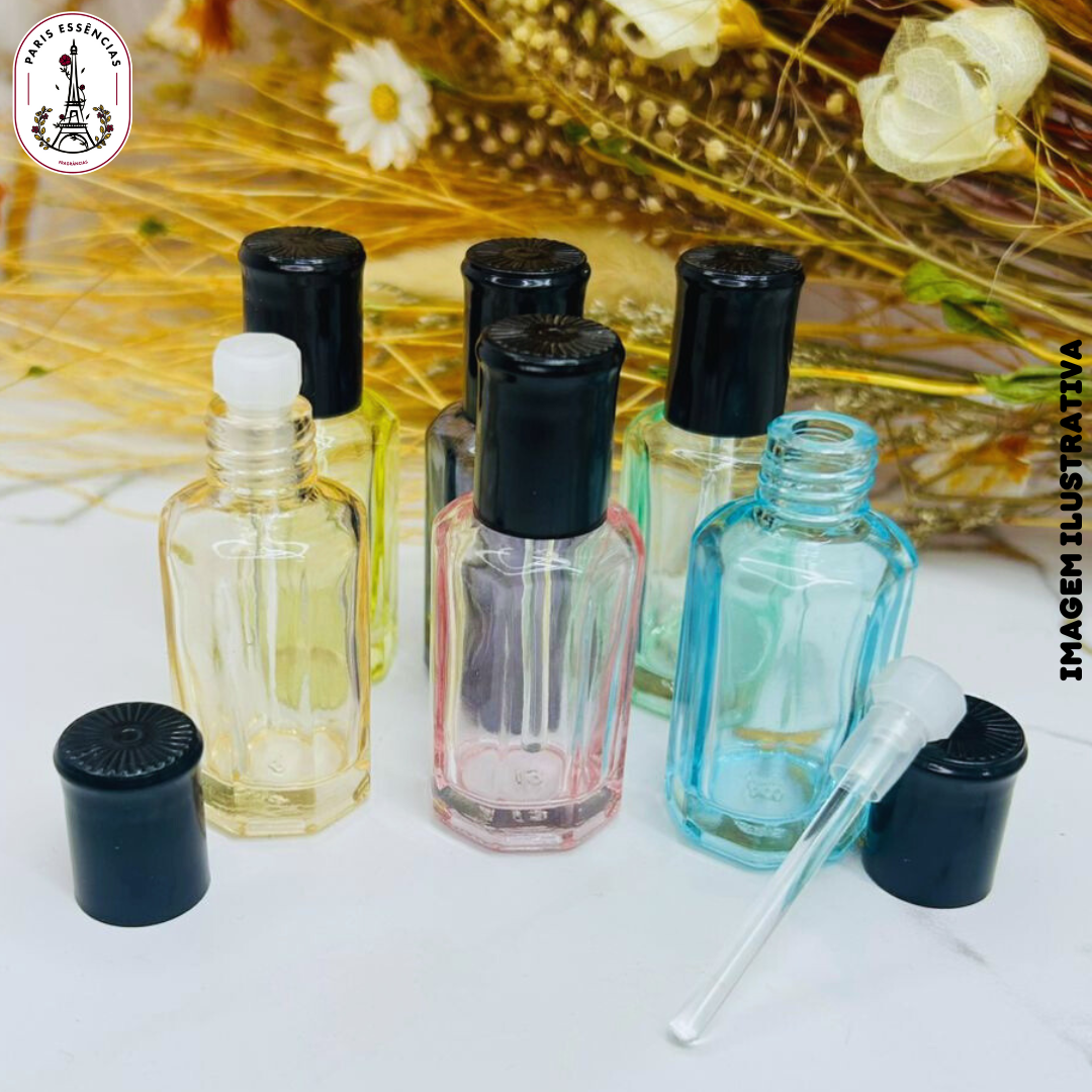Kit 6 Vidros Porta Perfume Teste - Cores 12ml - Paris Essencias