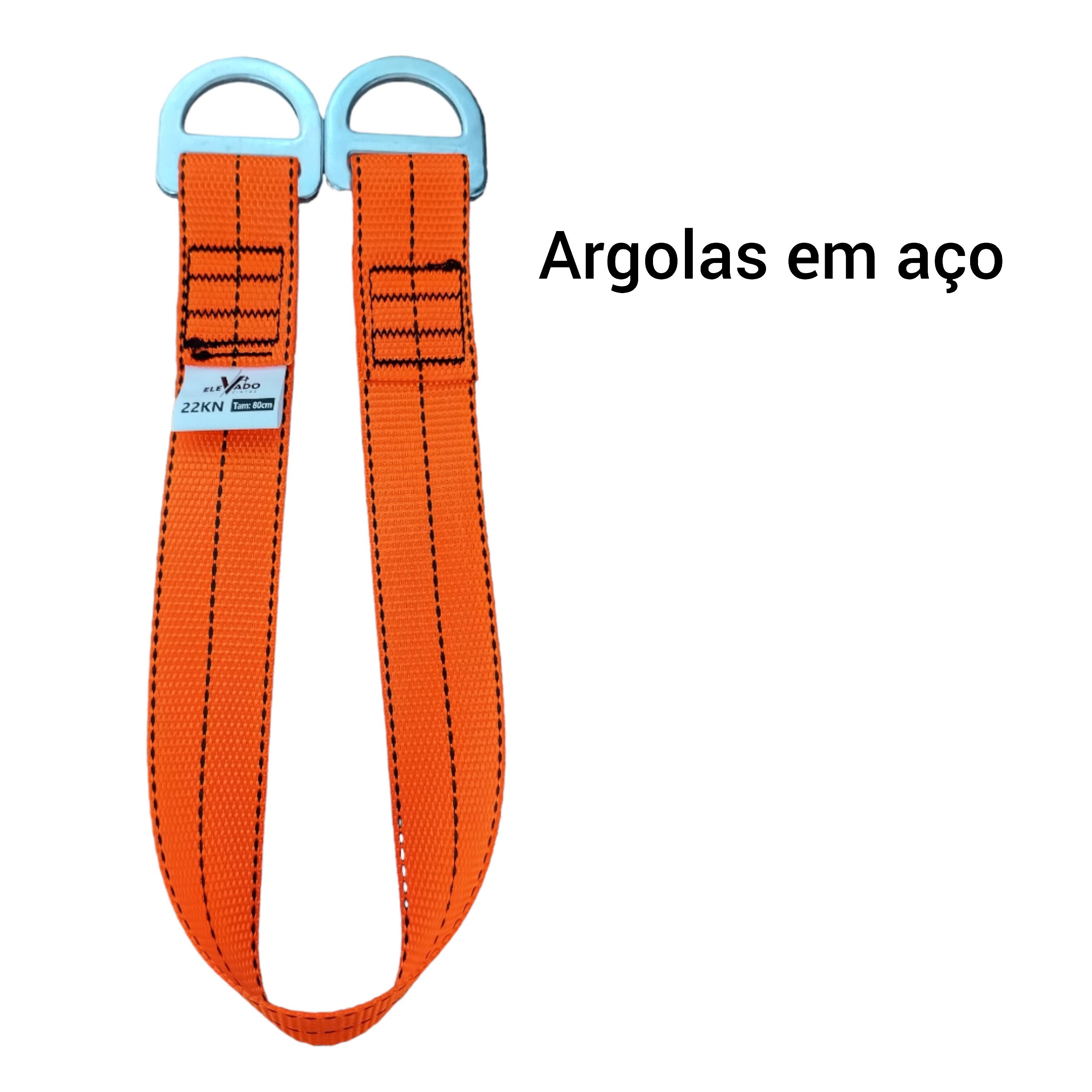 Fita de Ancoragem c/ argola D em aço, 120cm, 22 kn, Trabalho em altura ...