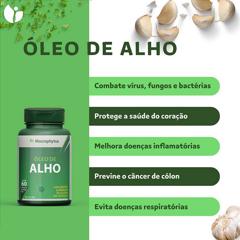 Cápsulas de Alho 500mg da Macrophytus - Bem-estar potencializado ...