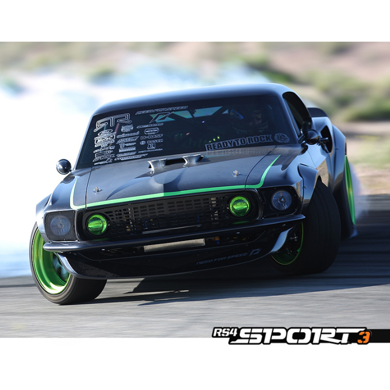 Carro de turismo HPI RS4 Sport 3 RTR com carroceria Mustang RTR-X 1969 ...