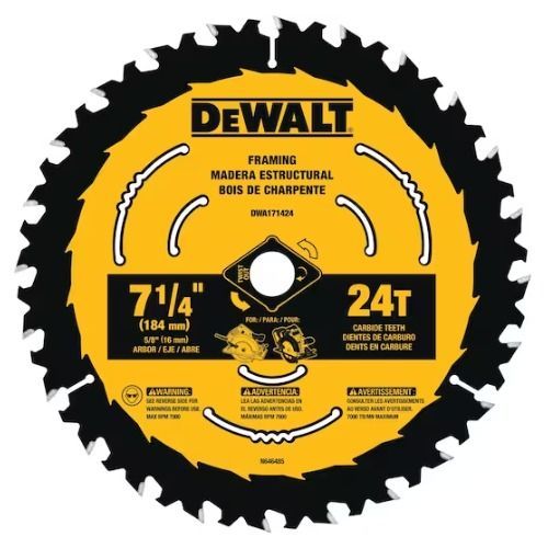Disco para Serra Circular DEWALT 7 1/4" 24D DWA171424 - madeverde