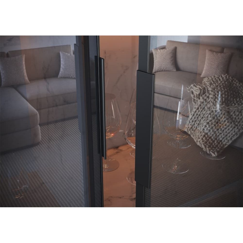 Perfil porta Cristaleira Celeste aba baixa RM-384 - Rometal - madeverde