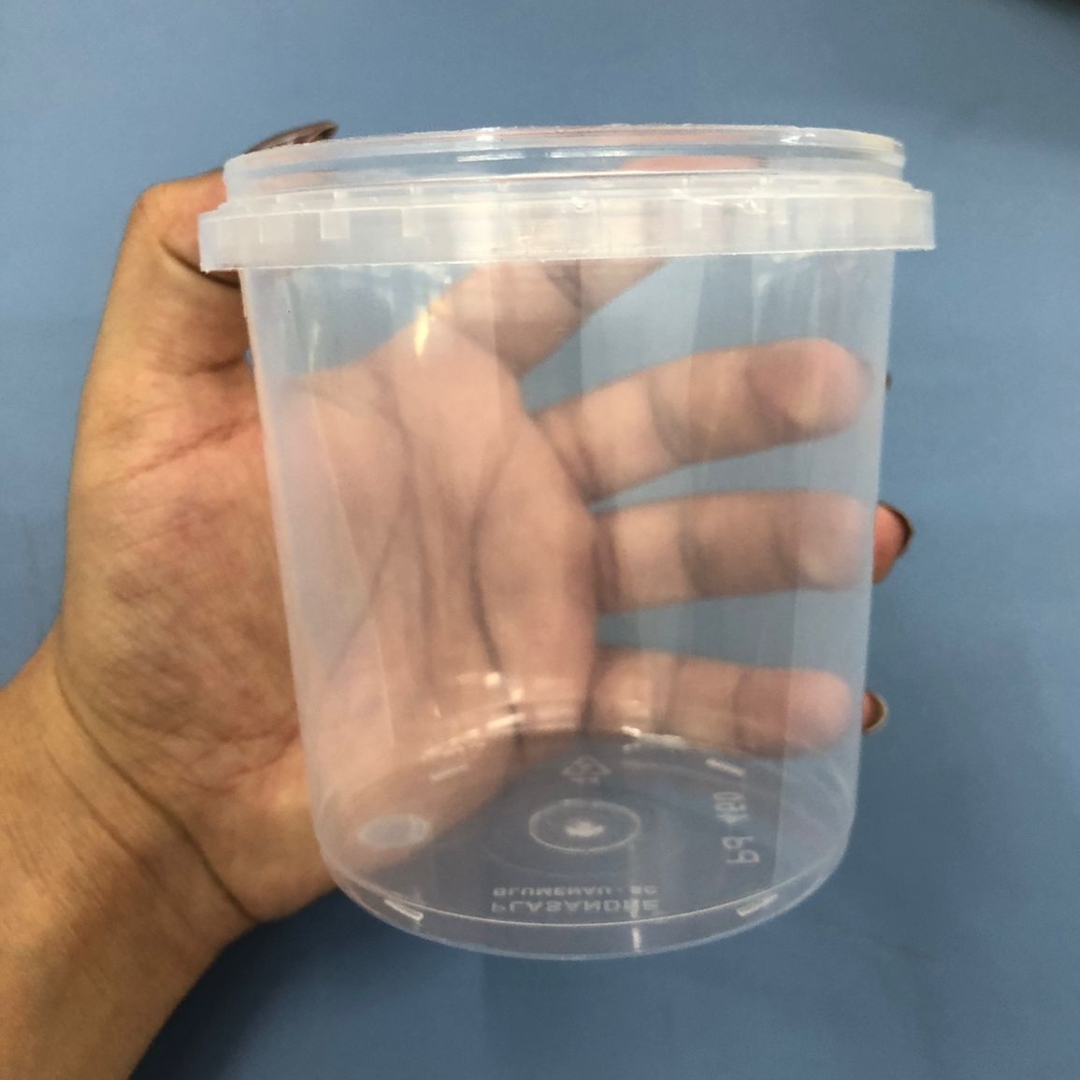 P460 - Pote Plástico Redondo Com Lacre 460 ml - 100 Unidades (Tampas ...