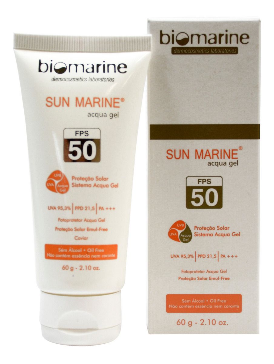 Sun Marine Fps50 Acqua Gel 60g Biomarine - Web Linda