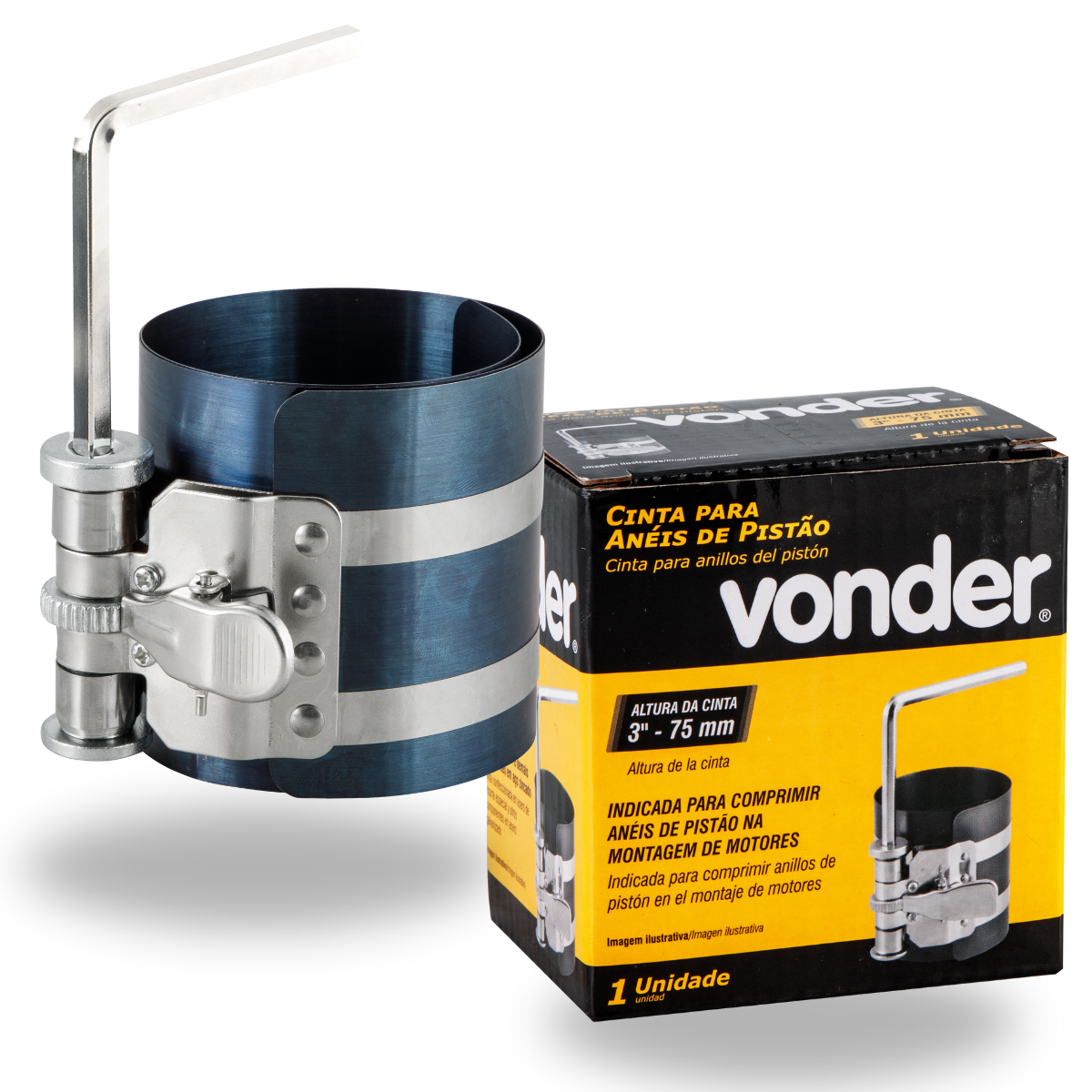 Cinta Para Anéis De Pistão 3'' Altura 75mm - Abertura 53 a 125mm Vonde ...