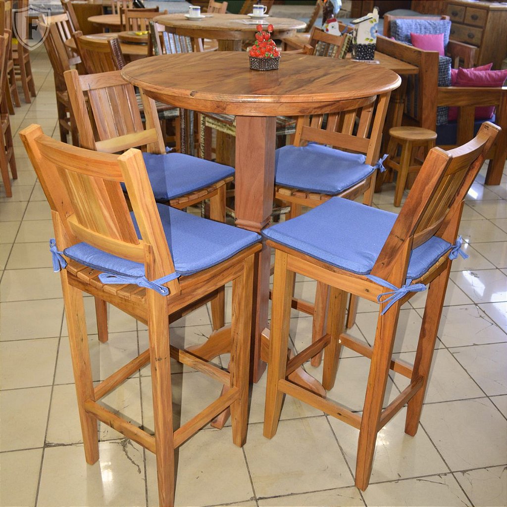 Kit 4 banquetas Rústicas em Madeira Maciça de Demolição - Fortaleza ...