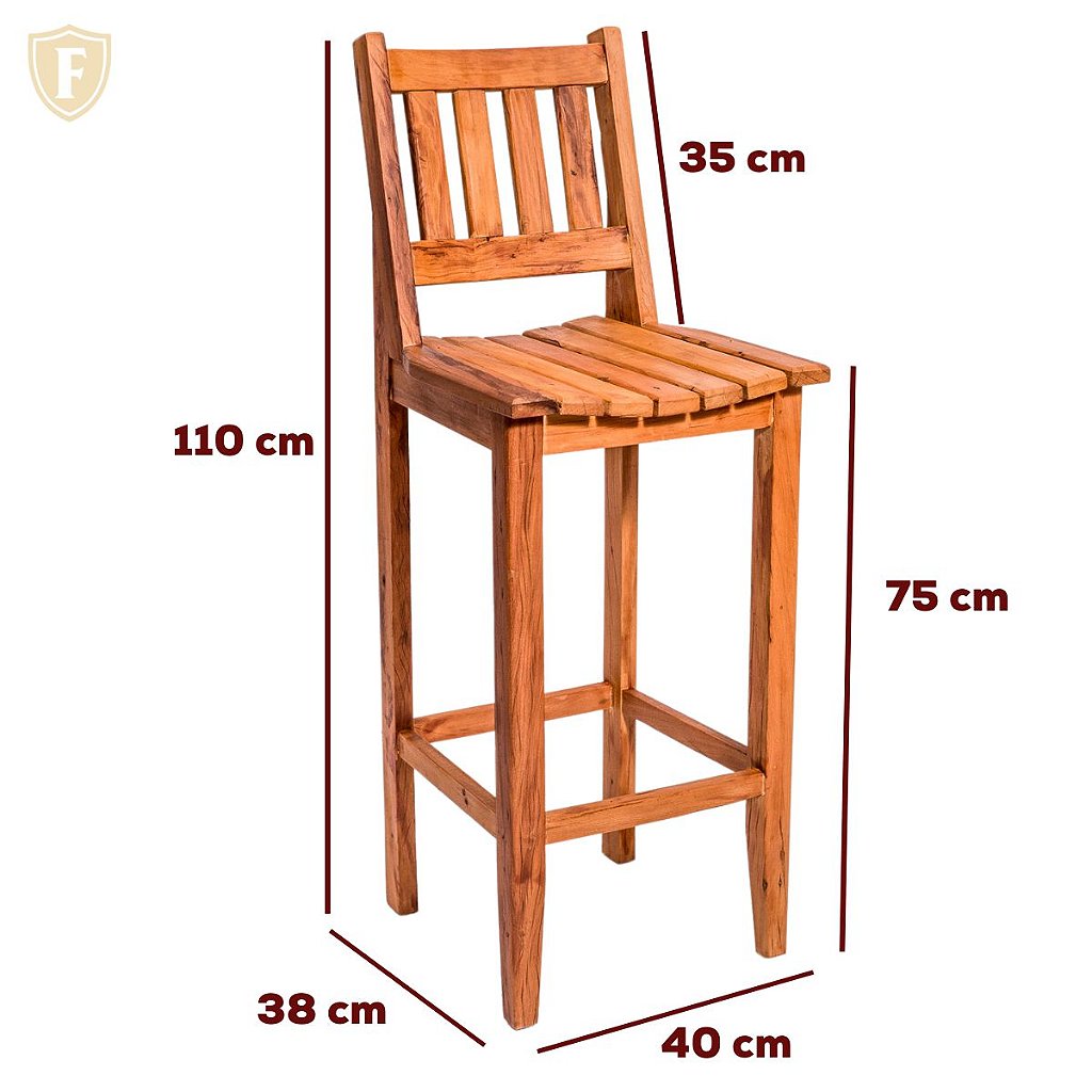Kit com 6 Banquetas Rústicas Fortaleza em Madeira de Demolição ...