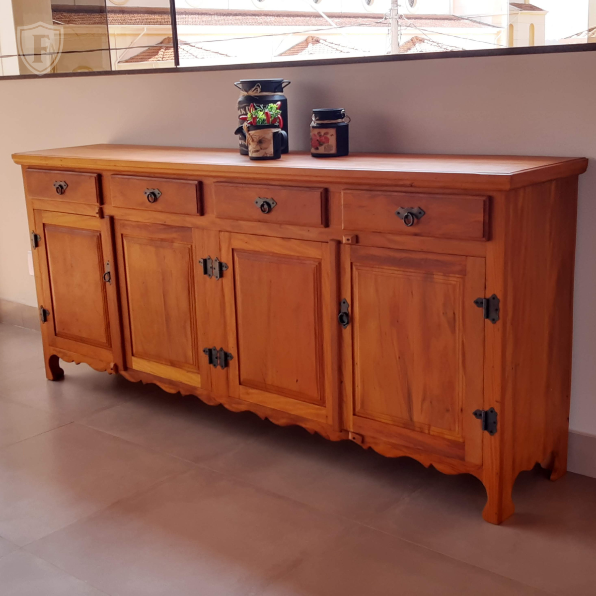 Arcaz Rústico Canastra 4 portas em Madeira de Demolição - Fortaleza ...