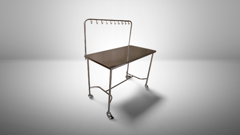 Mesa instrumental Inox com Varal - SP MED CIRURGICA - COM. DE MAT. E ...