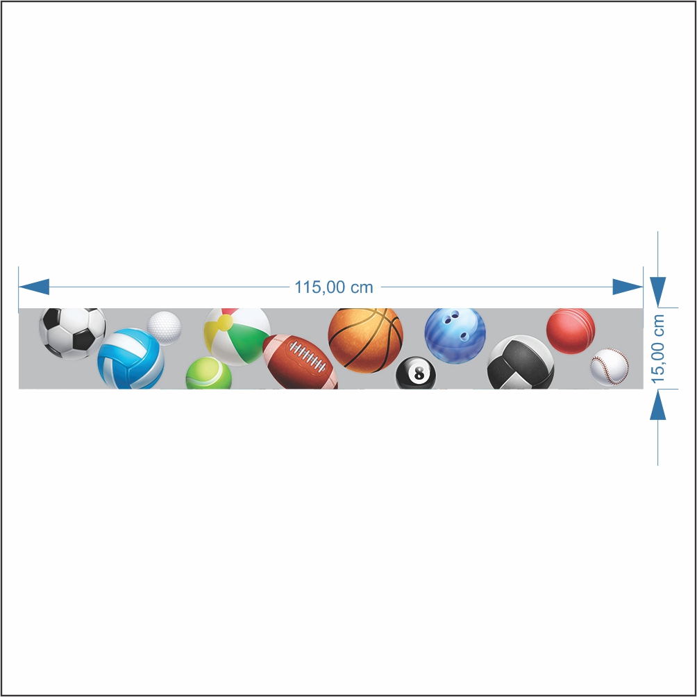 Faixa Border - Bolas Esportivas - Fábrica Decora