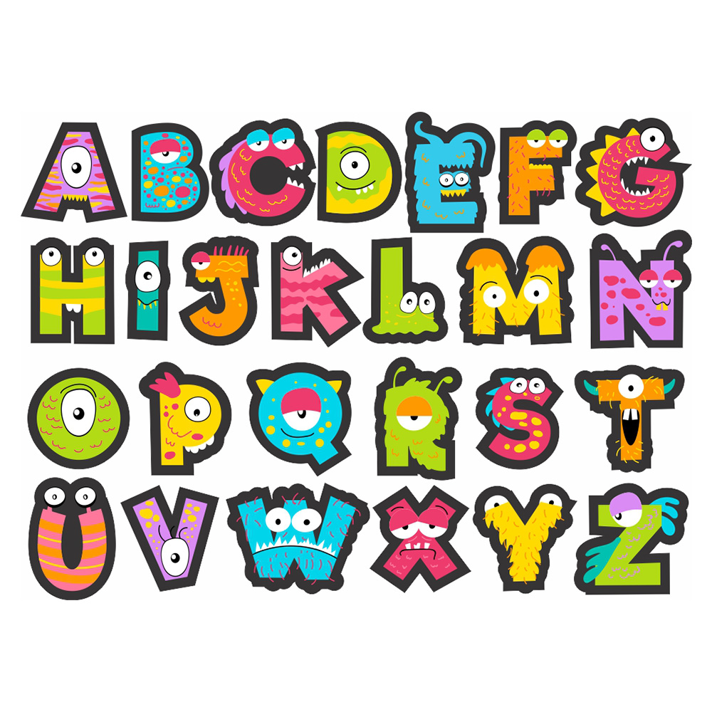 Adesivo de Parede - Alfabeto Monstrinhos - Fábrica Decora