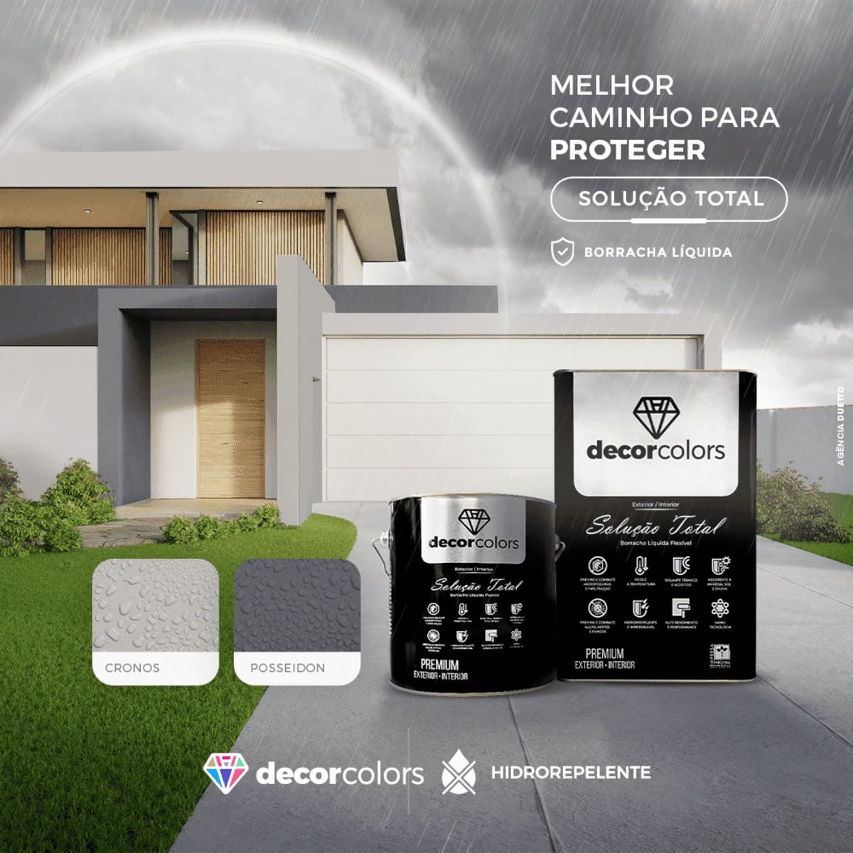Tinta Borracha Líquida 18 Litros Poseidon Decor Colors - Decor Colors ...