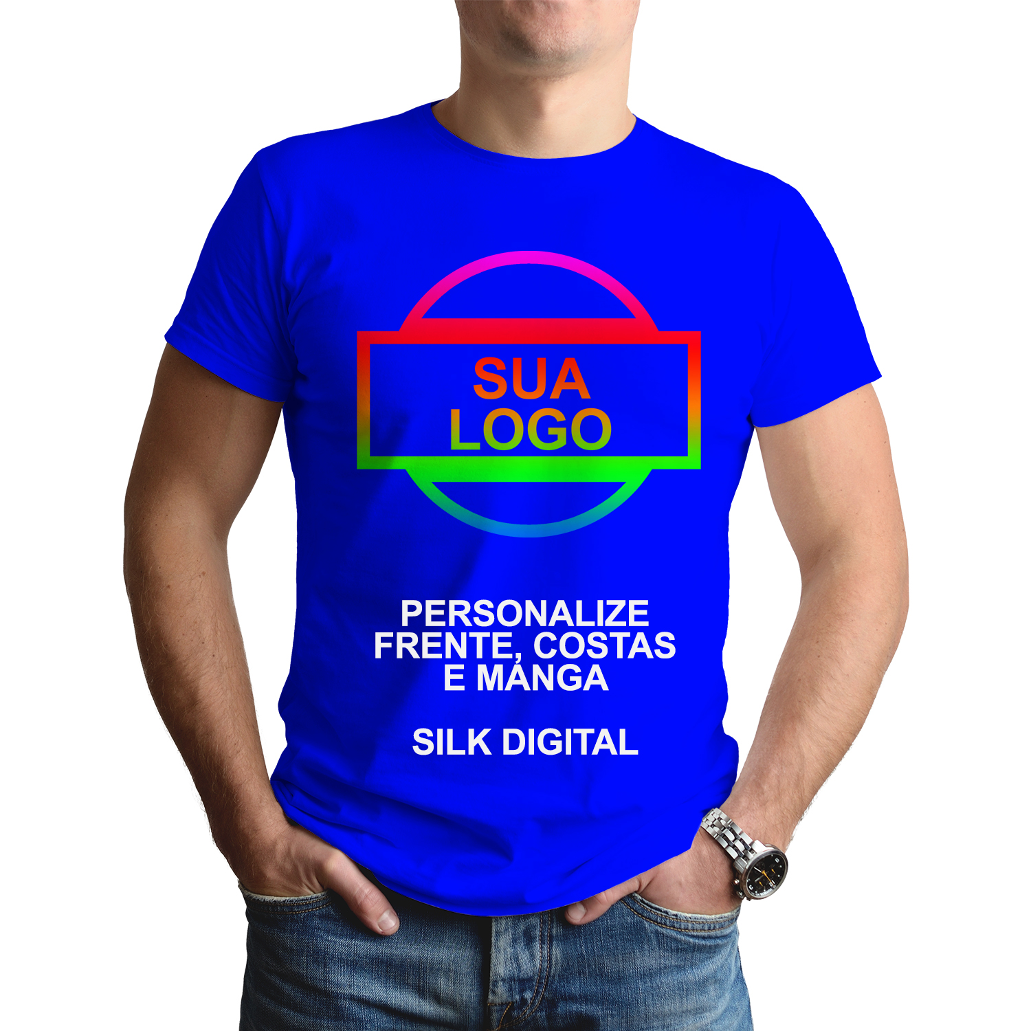 Camiseta Personalizada Logo Empresa Qualquer Imagem - Criativia ...