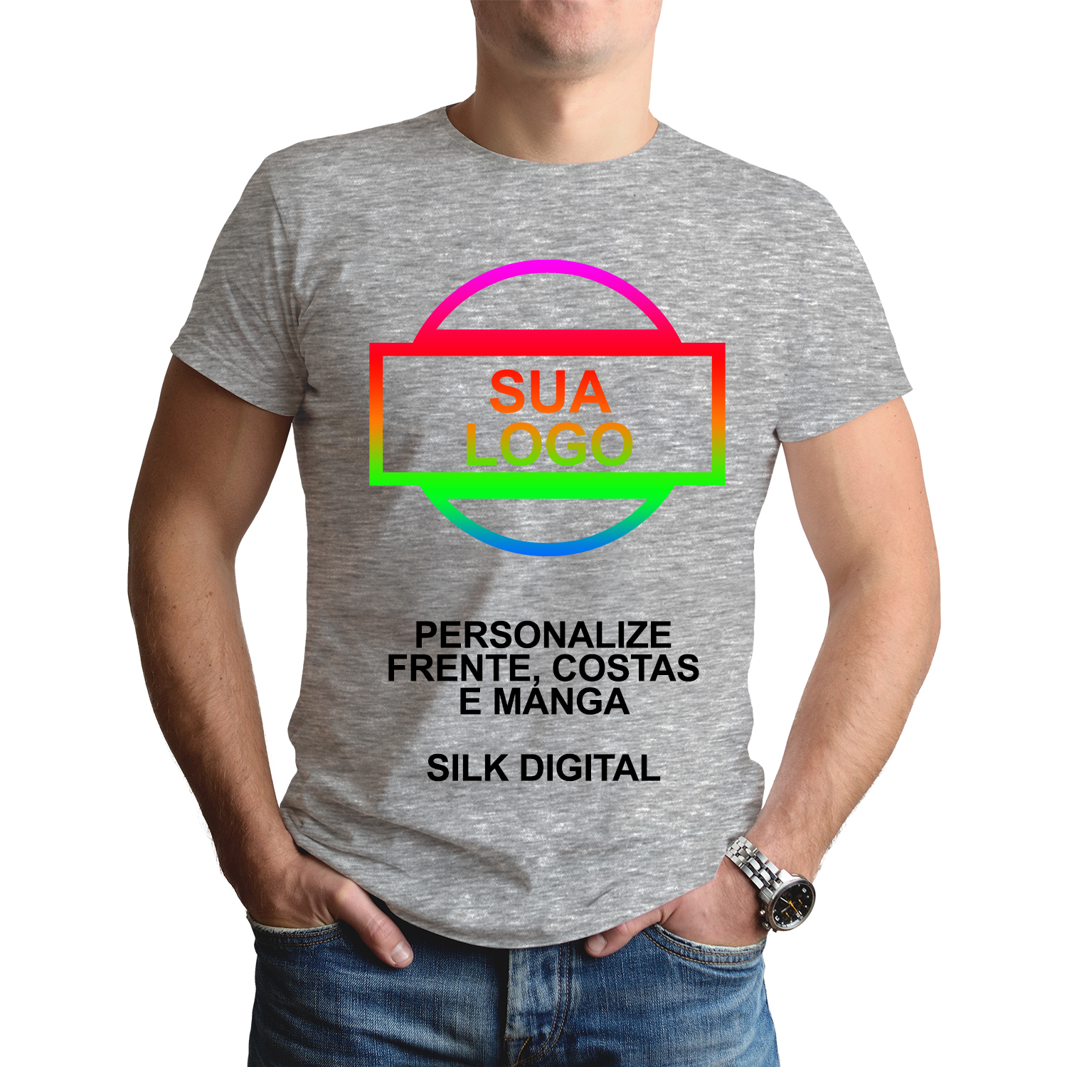 Camiseta Personalizada Logo Empresa Qualquer Imagem - Criativia ...
