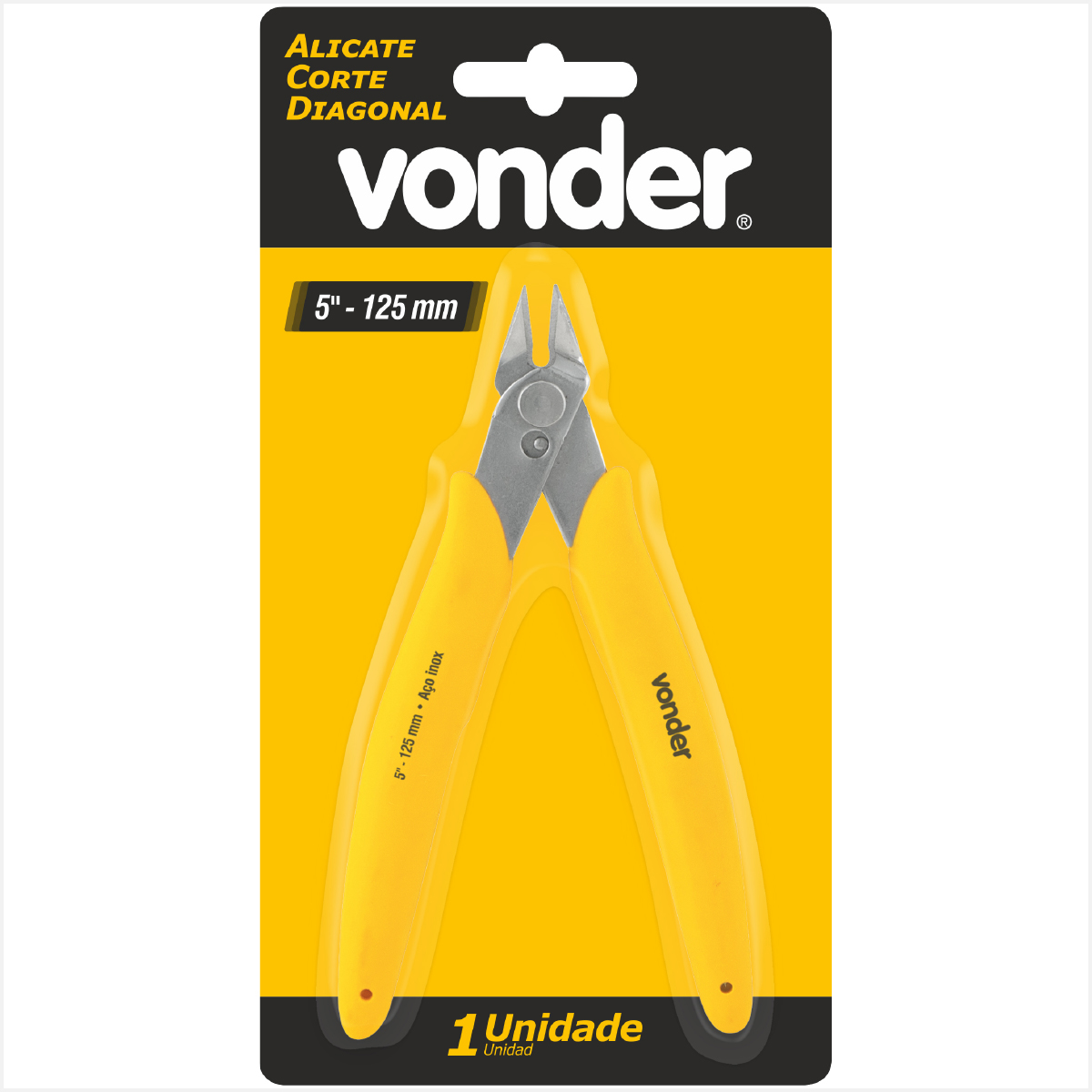 Alicate corte diagonal 5" corte rente - Vonder - Fercosa ferramentas