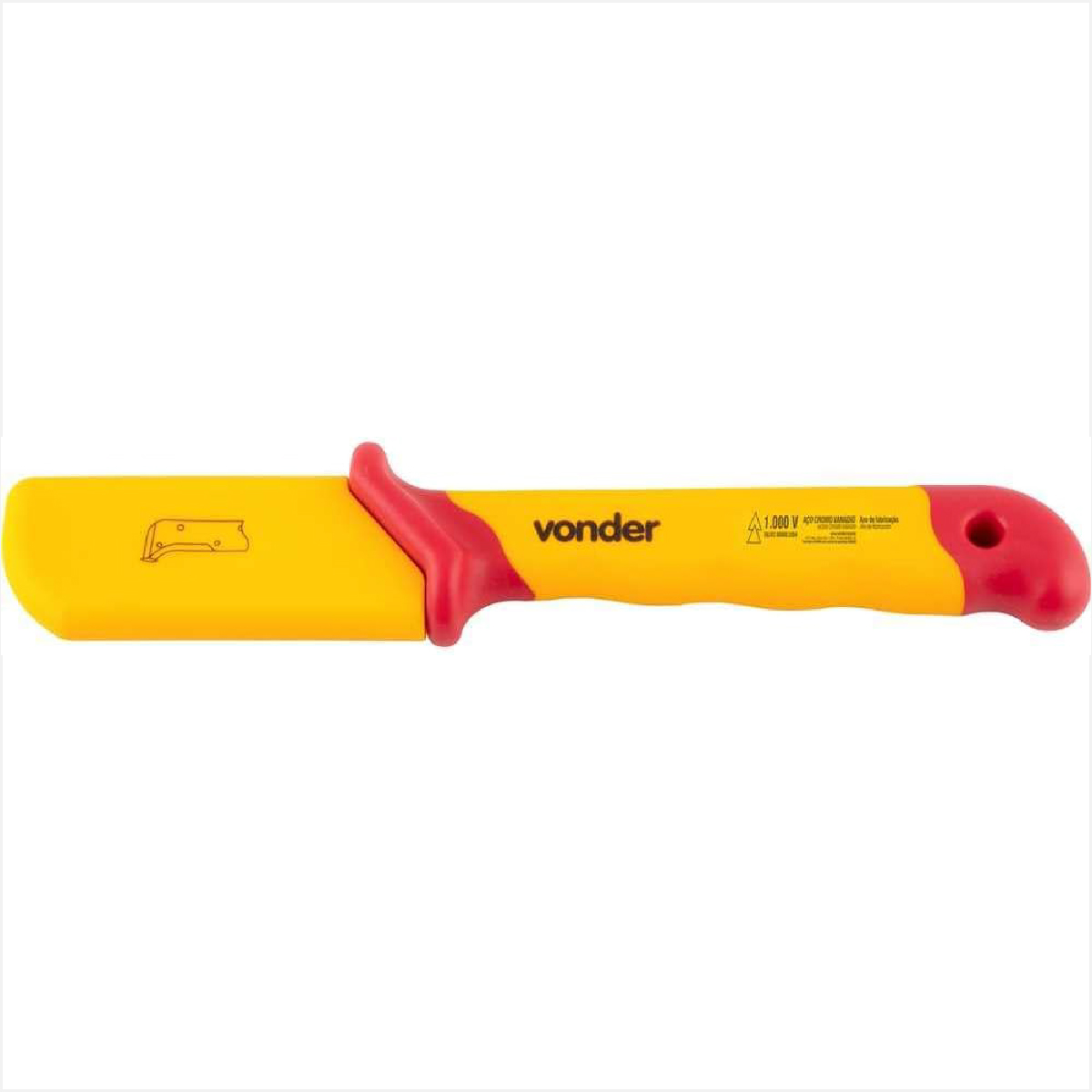 Faca curva para desencapar cabos 7" isolada IEC60900 - Vonder - Fercosa ...