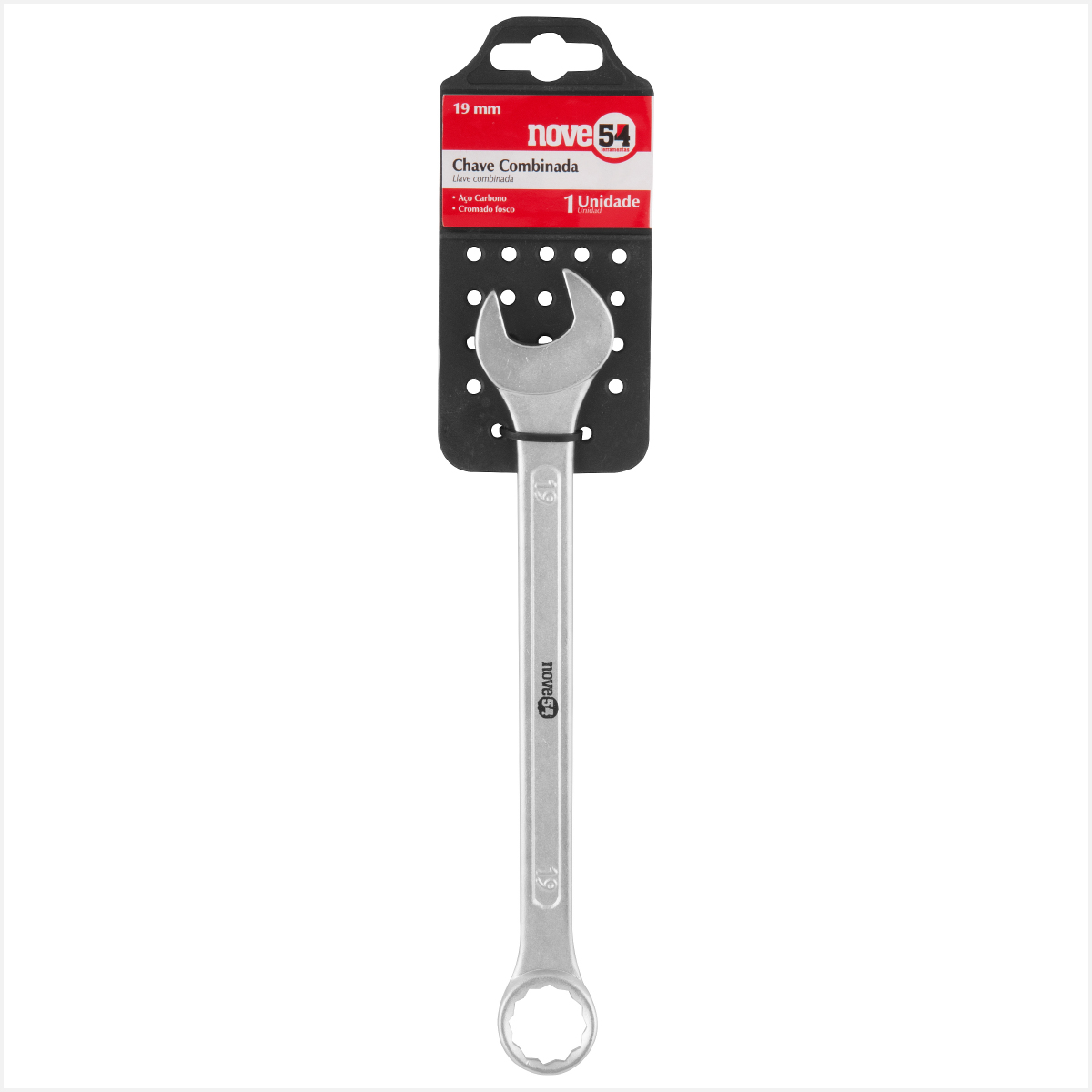Chave combinada 19 mm aço carbono - NOVE54 - Fercosa ferramentas