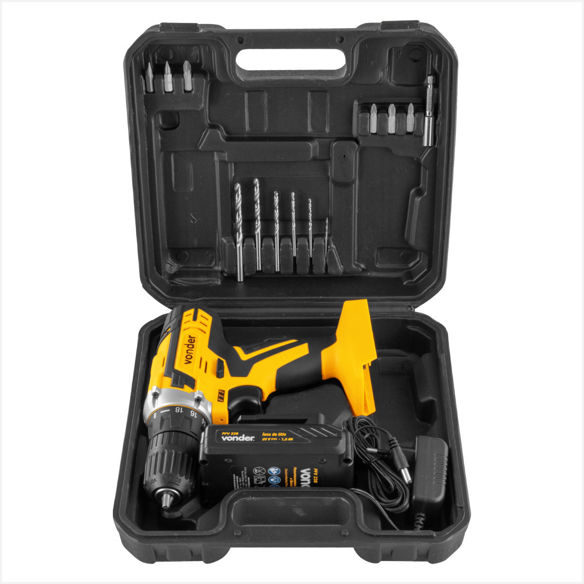 Parafusadeira/furadeira a bateria 20 V fonte bivolt automática PFV 238 ...