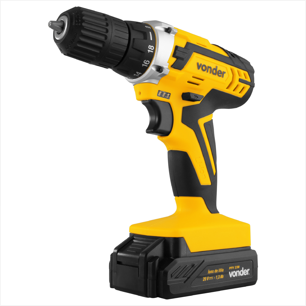 Parafusadeira/furadeira a bateria 20 V fonte bivolt automática PFV 238 ...