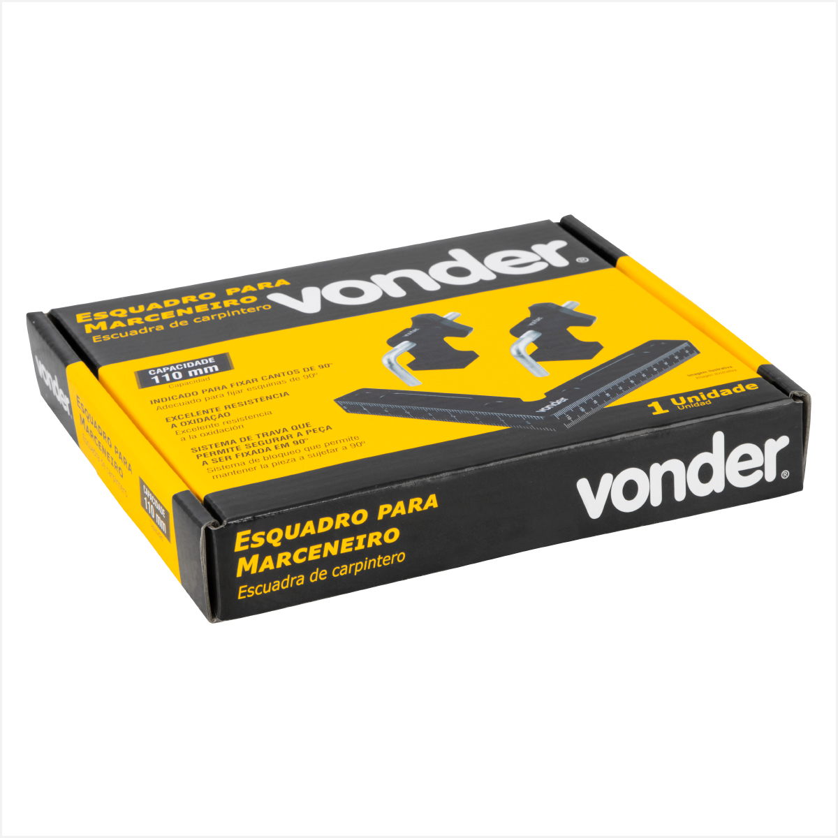 Esquadro para marceneiro 110 milímetros - Vonder - Fercosa ferramentas