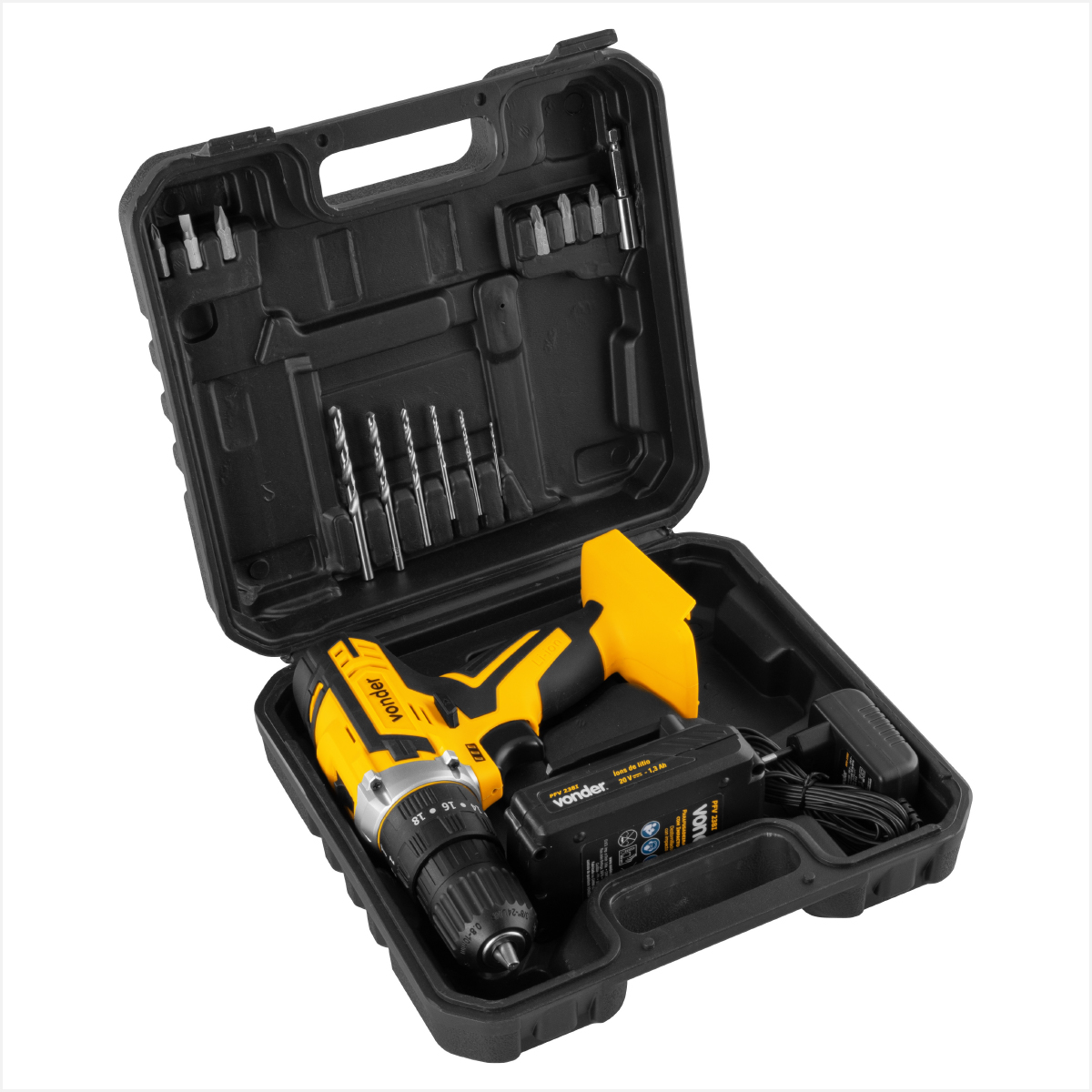 Parafusadeira/furadeira de impacto a bateria 20 V fonte bivolt ...