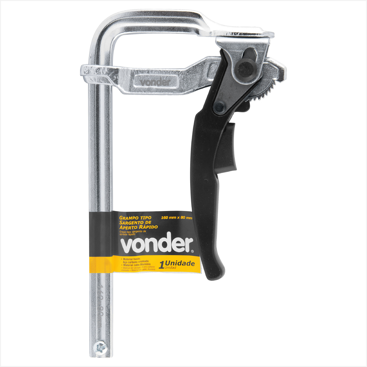 Grampo tipo sargento aperto rápido 6.1/4" - 160 mm - Vonder - Fercosa ...