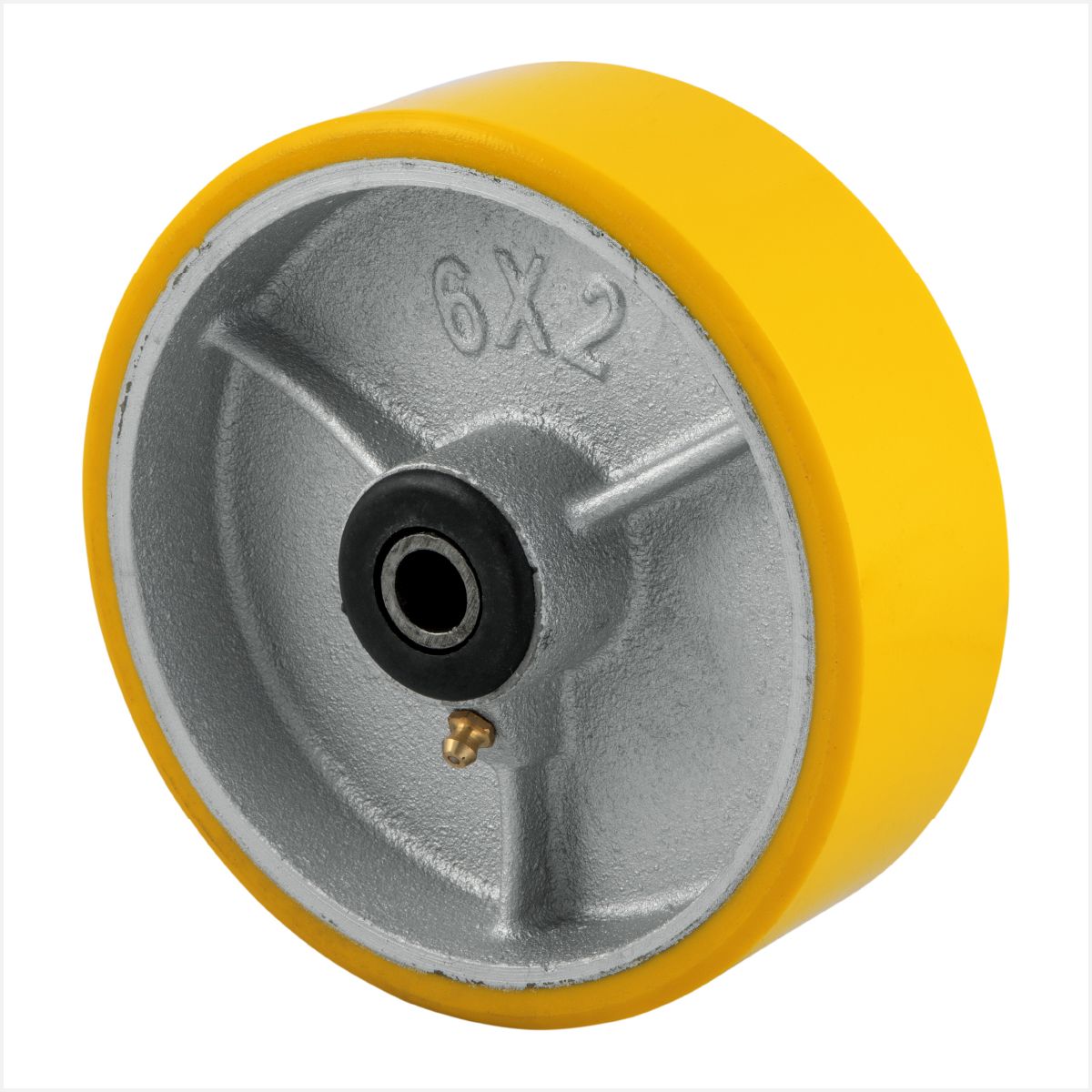 Roda 6" de poliuretano e ferro fundido amarela - Vonder - Fercosa ...